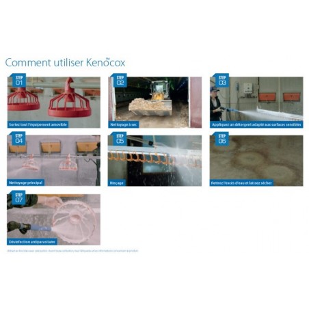 KENOCOX - Désinfectant contre coccidiose et cryptosporidiose
